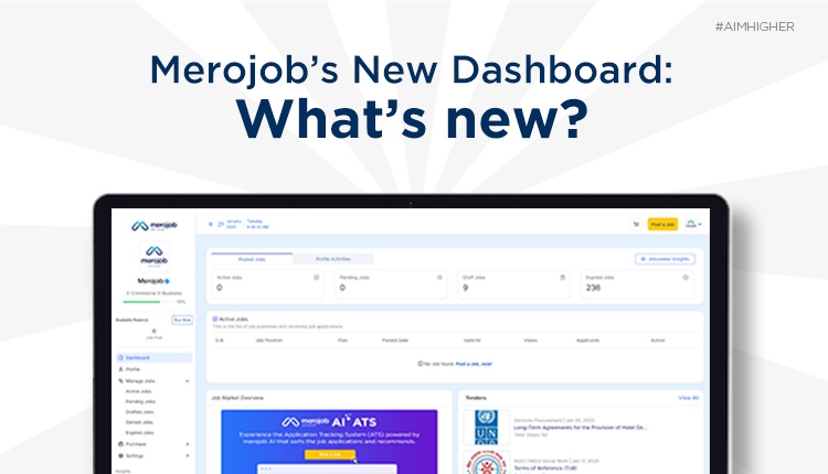 Merojob’s New Dashboard: What’s new? | Career Guide Blog | merojob